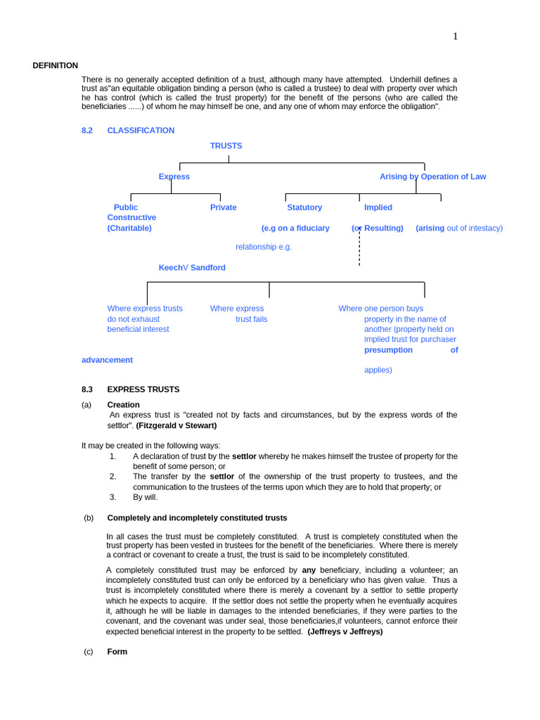 Trust CPA Notes | PDF