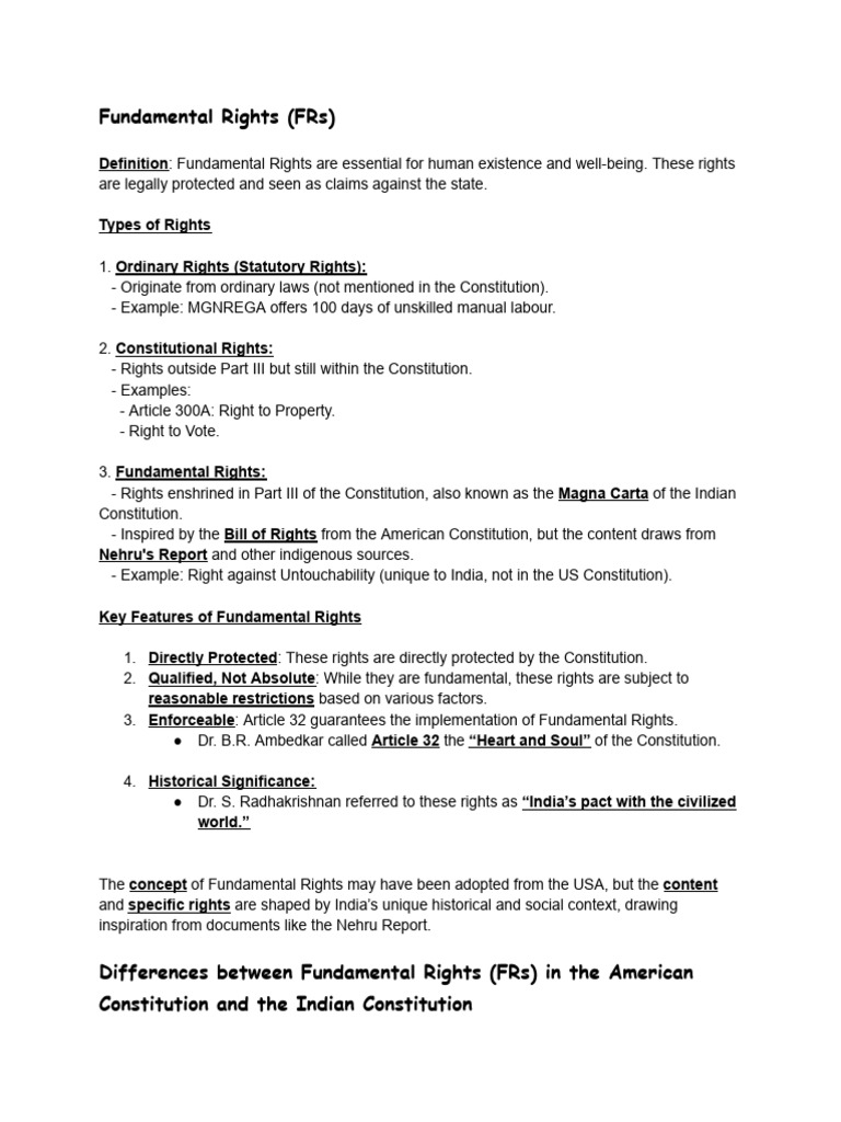 Fundamental Rights (FRS) | PDF
