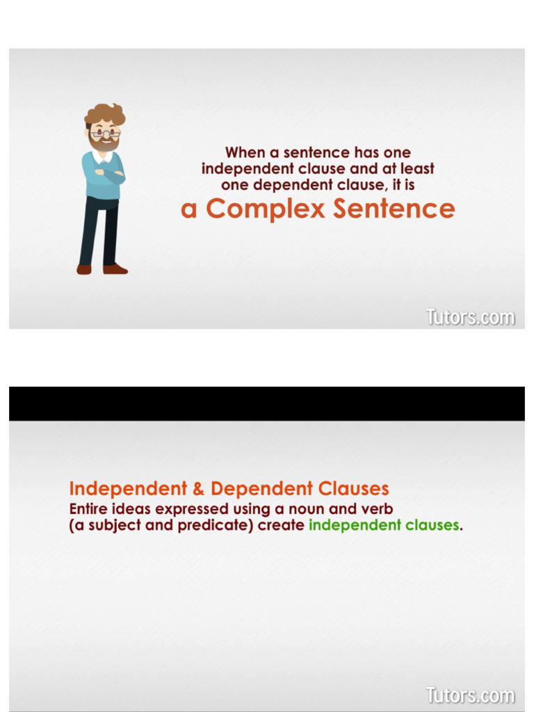 Complex sentences | PDF