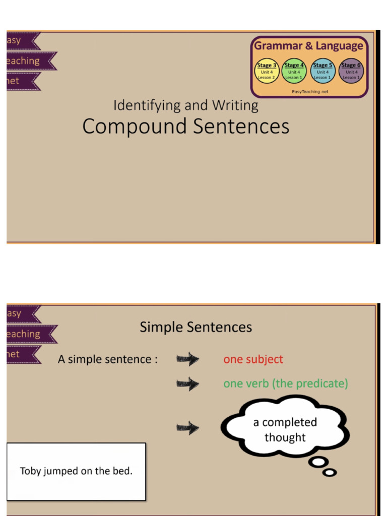 Compound sentences | PDF