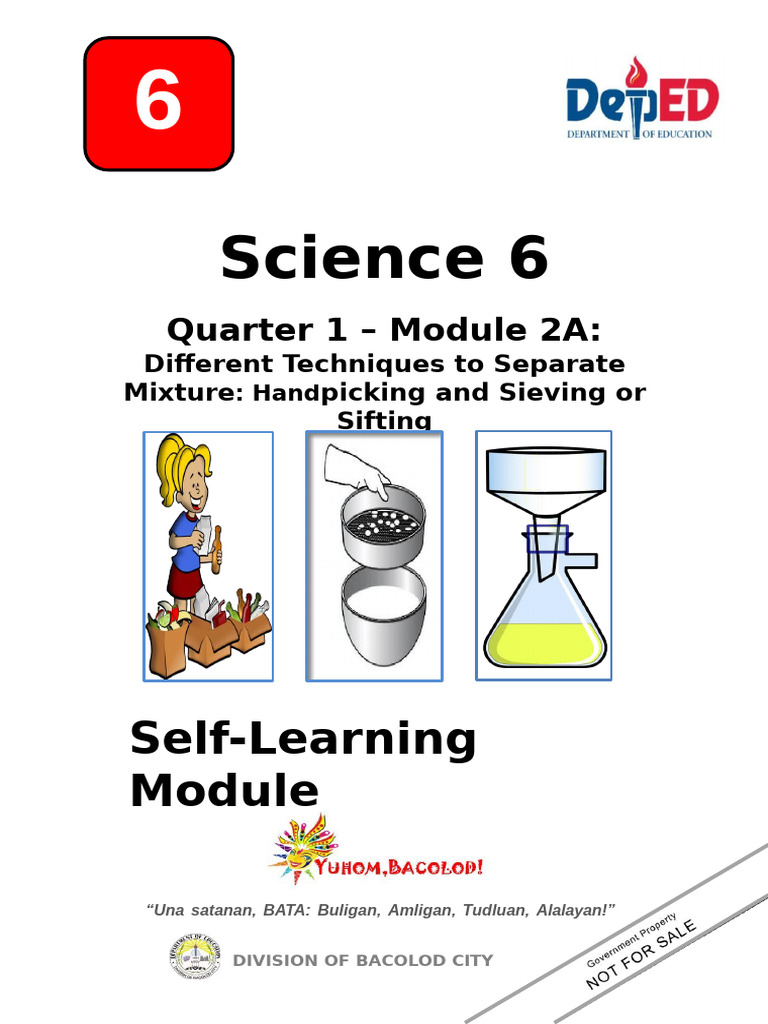 4 Grade6 SLM Q1 M2A Picking and Sieving or Sifting | PDF