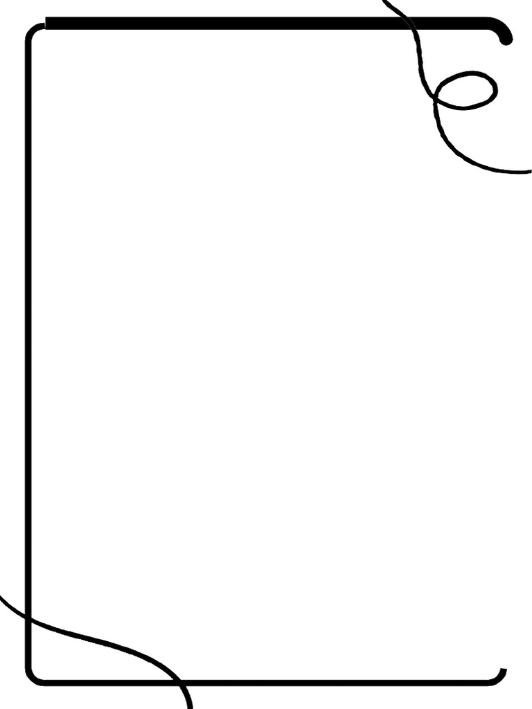 White Minimalist Line Doodles Creative Page Border | PDF