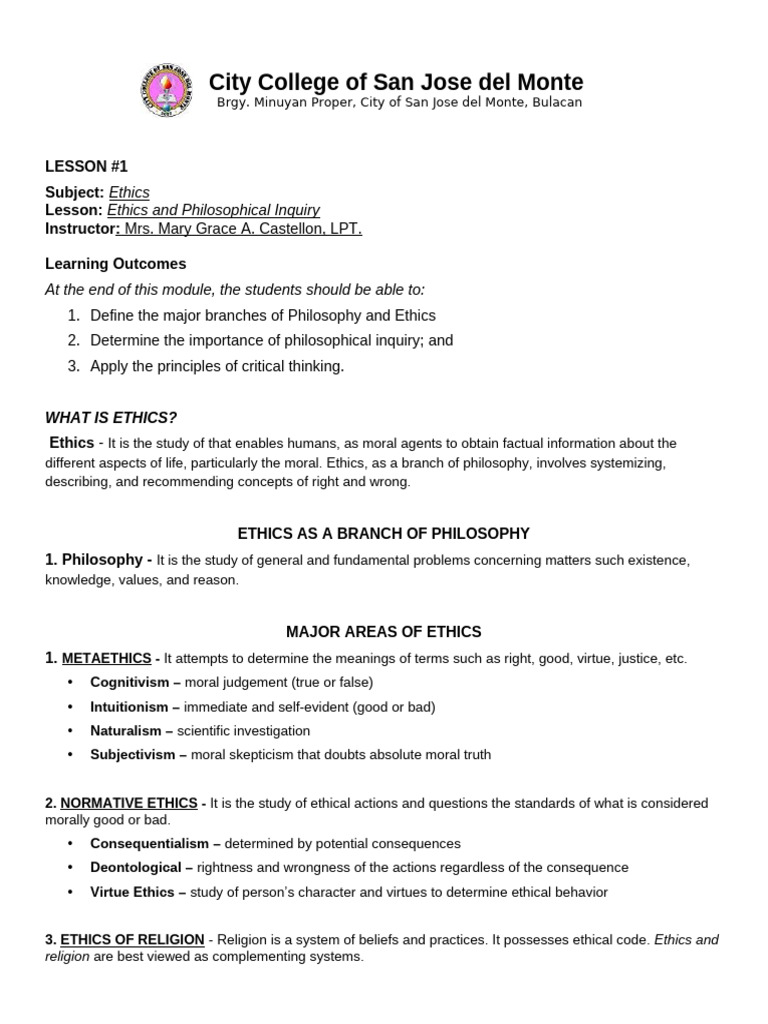 Ethics Module1 | PDF