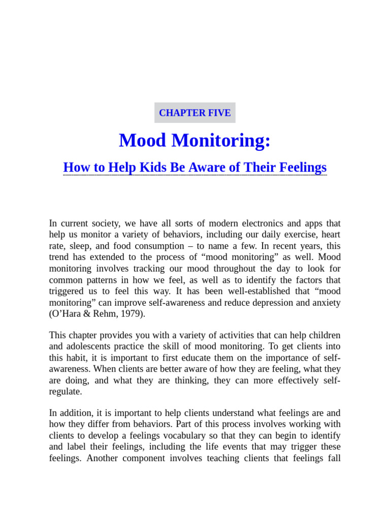 Mood Monitoring | PDF