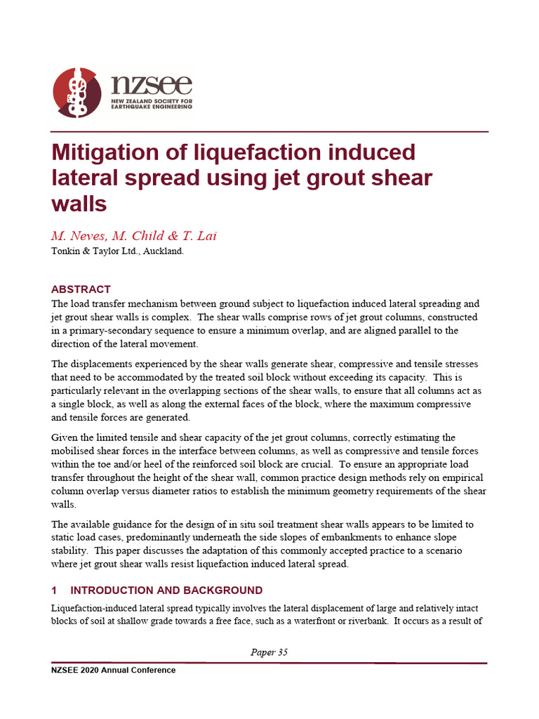 Laterail Spread Jet Grout | PDF
