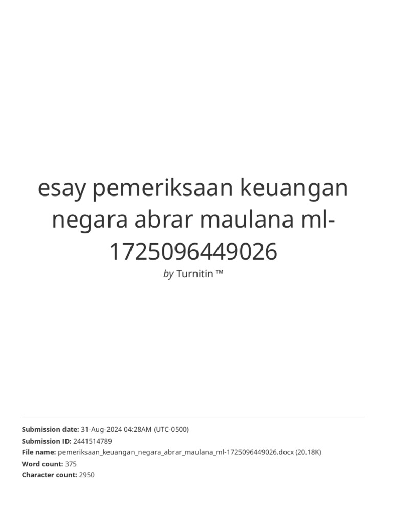 Esay Pemeriksaan Keuangan Negara Abrar Maulana ml-1725096449026 | PDF