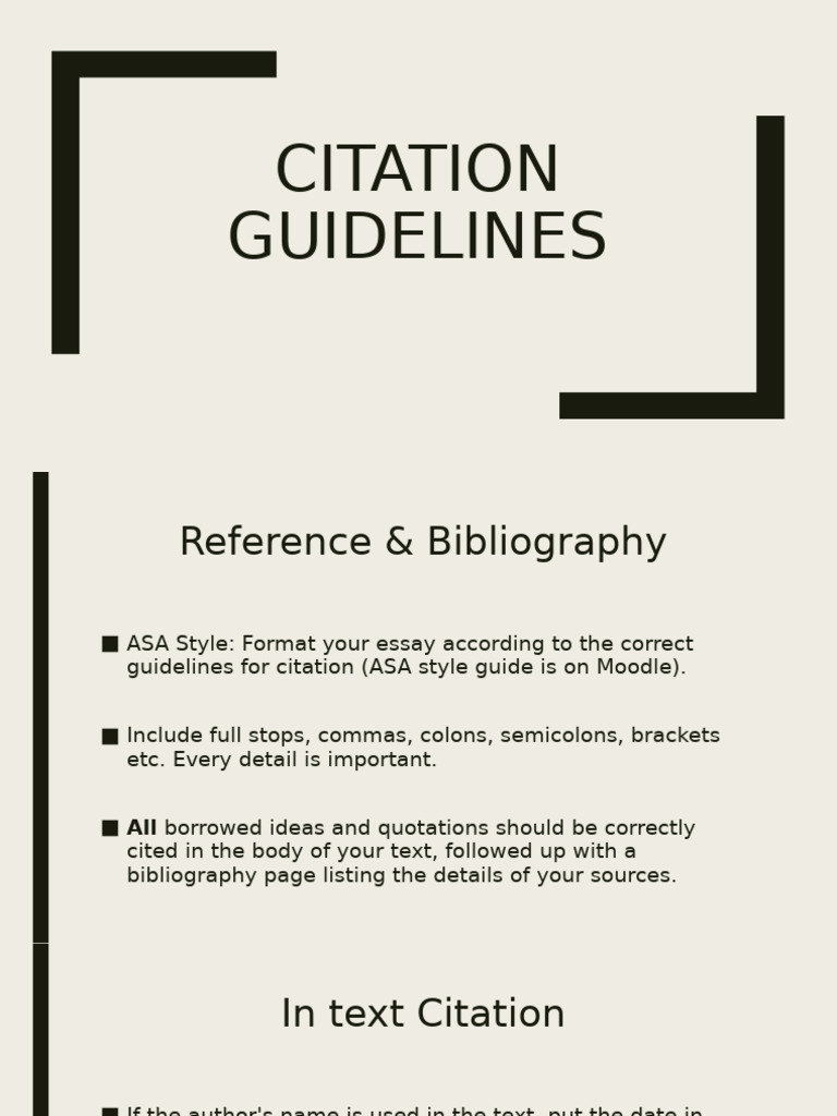 ASA Citation Guidelines | PDF