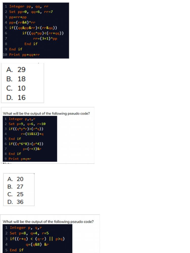 Accenture Pseuod Codes Etc | PDF