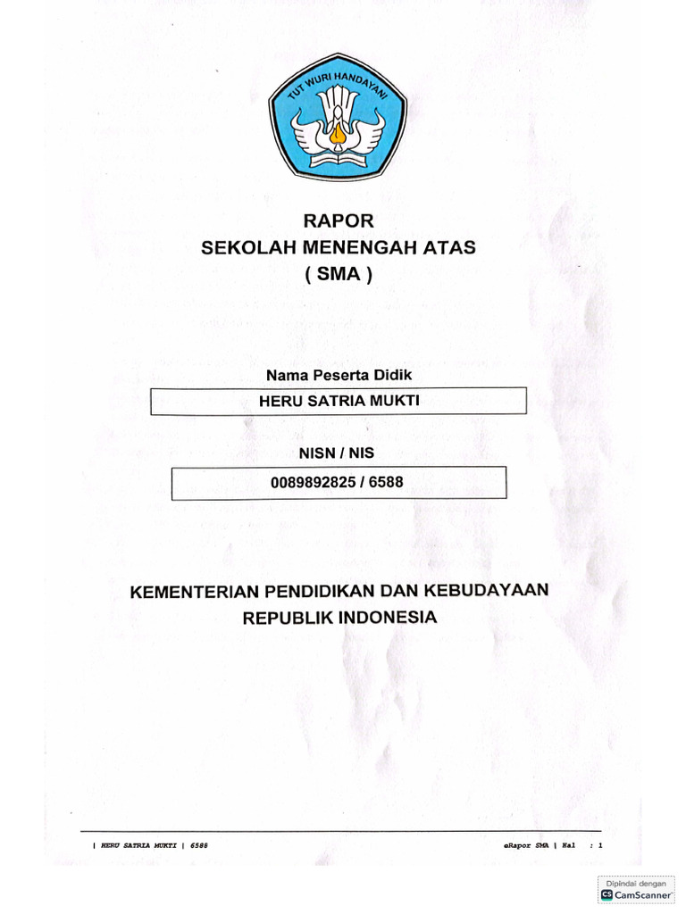 Raport Heru Satria Mukti | PDF