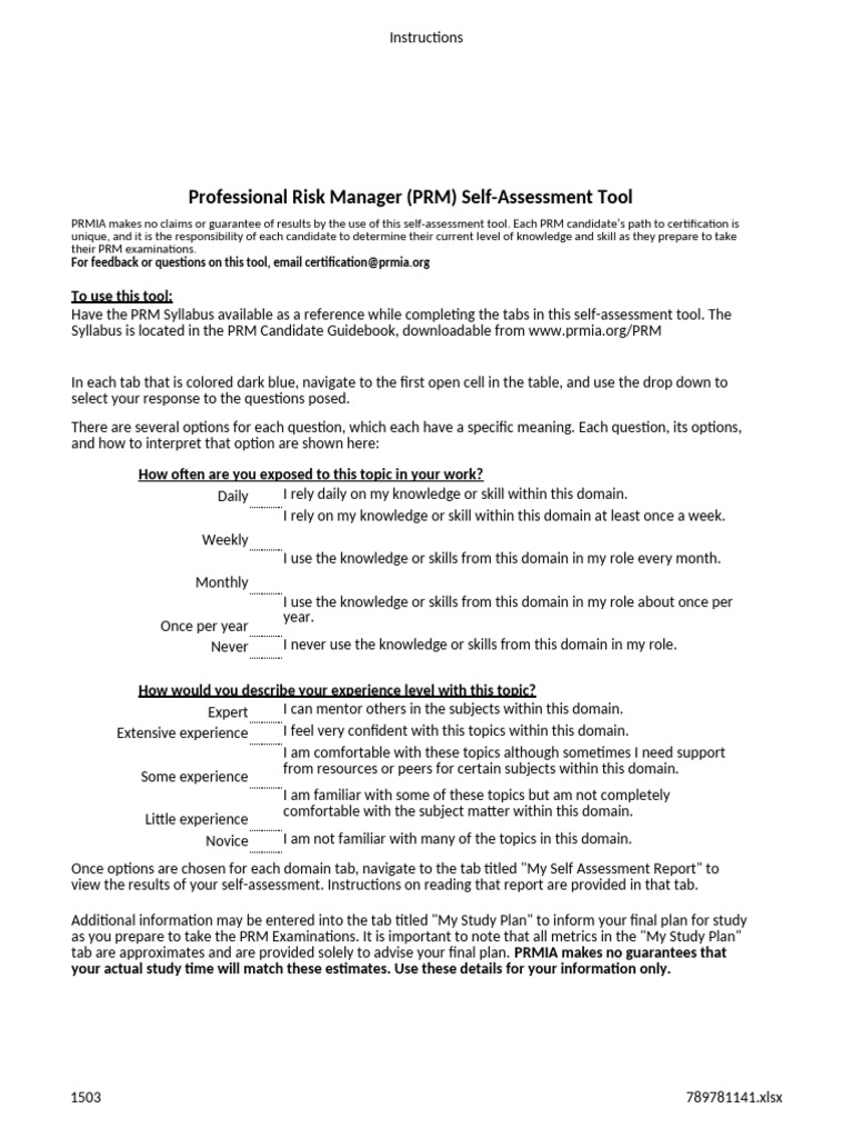 2024 Self Assessment Tool | PDF | Mathematics | Career & Growth