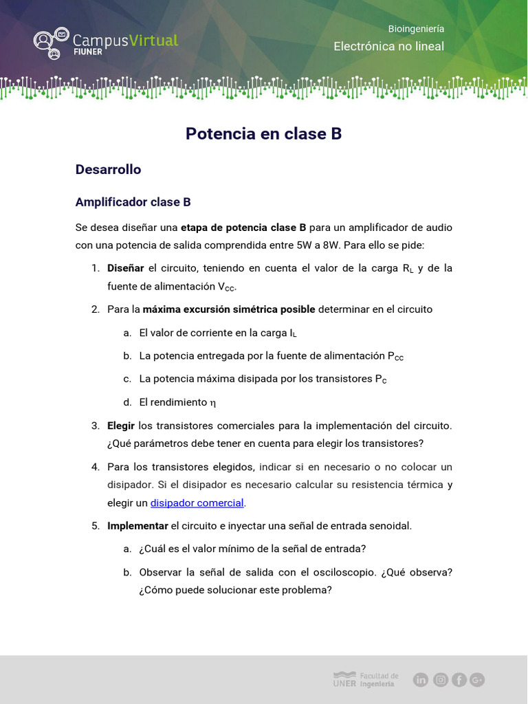 03 Laboratorio Potencia en Clase B | PDF