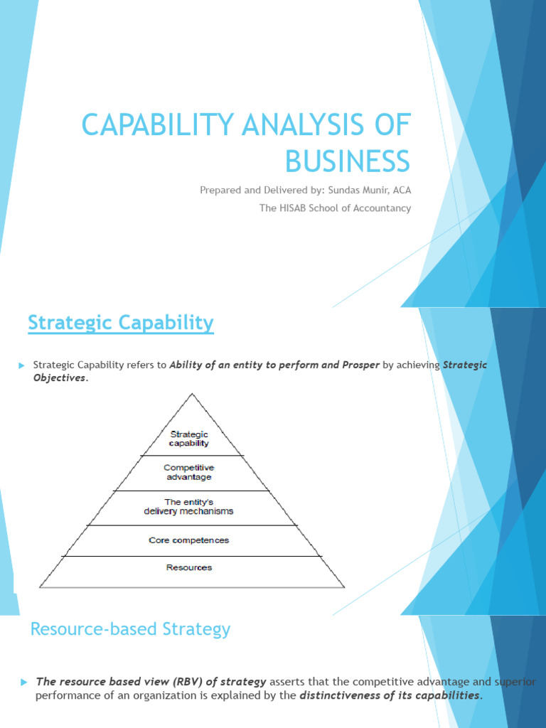 Capability Analysis of Business PDF(Chapter 4 SPM) | PDF