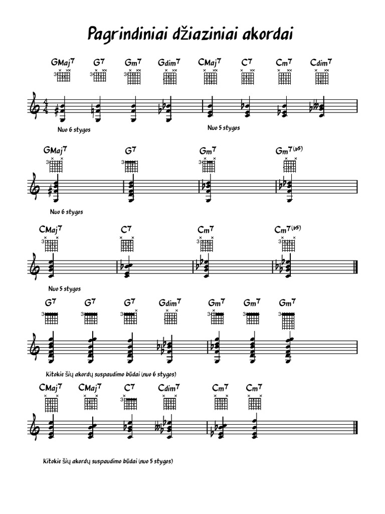 Džiaziniai akordai 2 | PDF