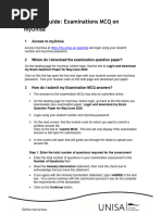 Student Guide For Take Home Exam On Assessment Info Tool On Myunisa v2 ...