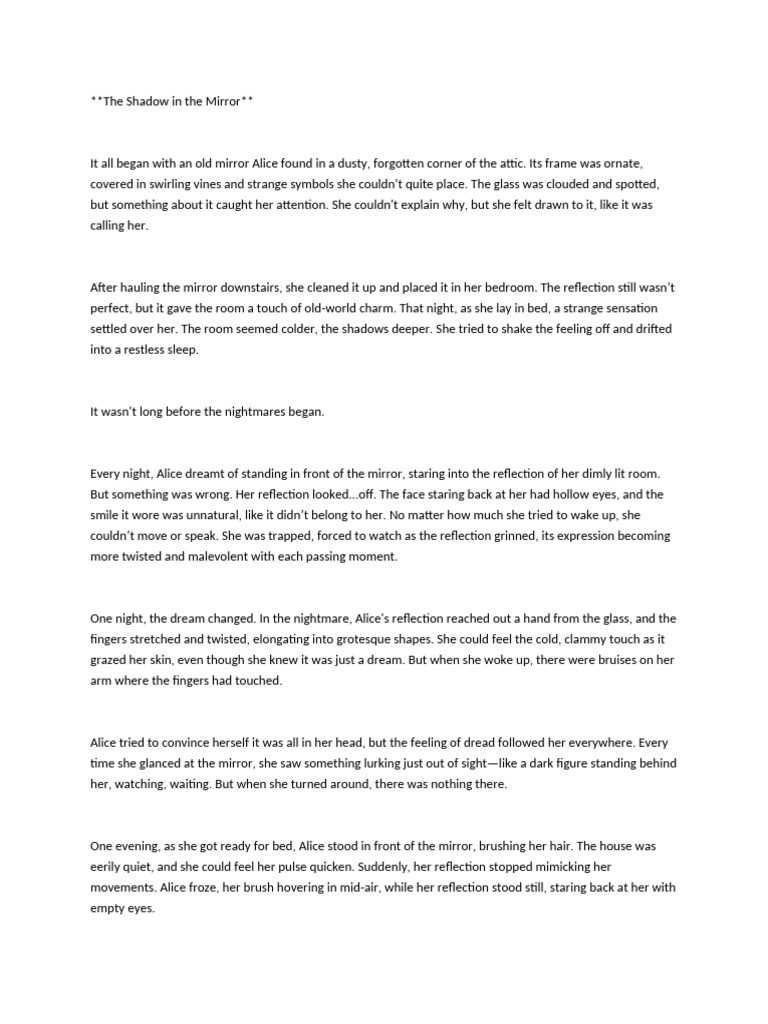 The Shadow in the Mirror | PDF