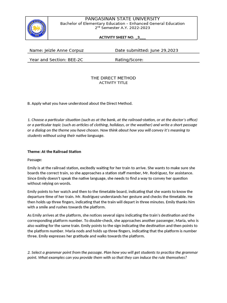 Act03 Directmethod | PDF