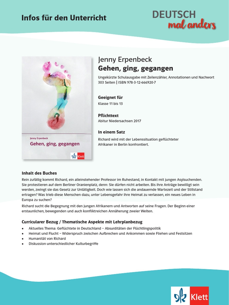 Infoblatt 666920 Gehen Ging Gegangen | PDF