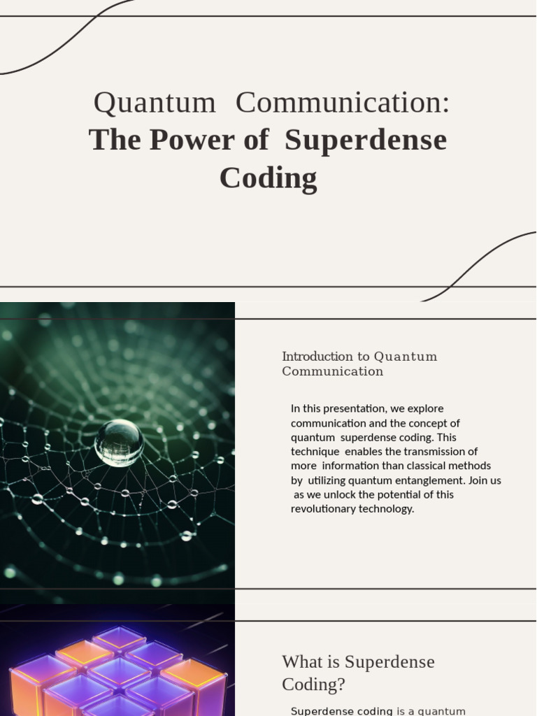 Quantum Communication:: The Power of Superdense Coding | PDF