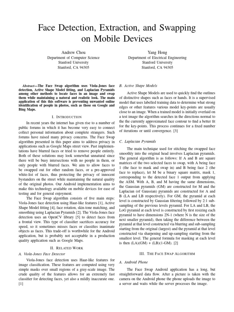 Hong Chou Face Swap | PDF