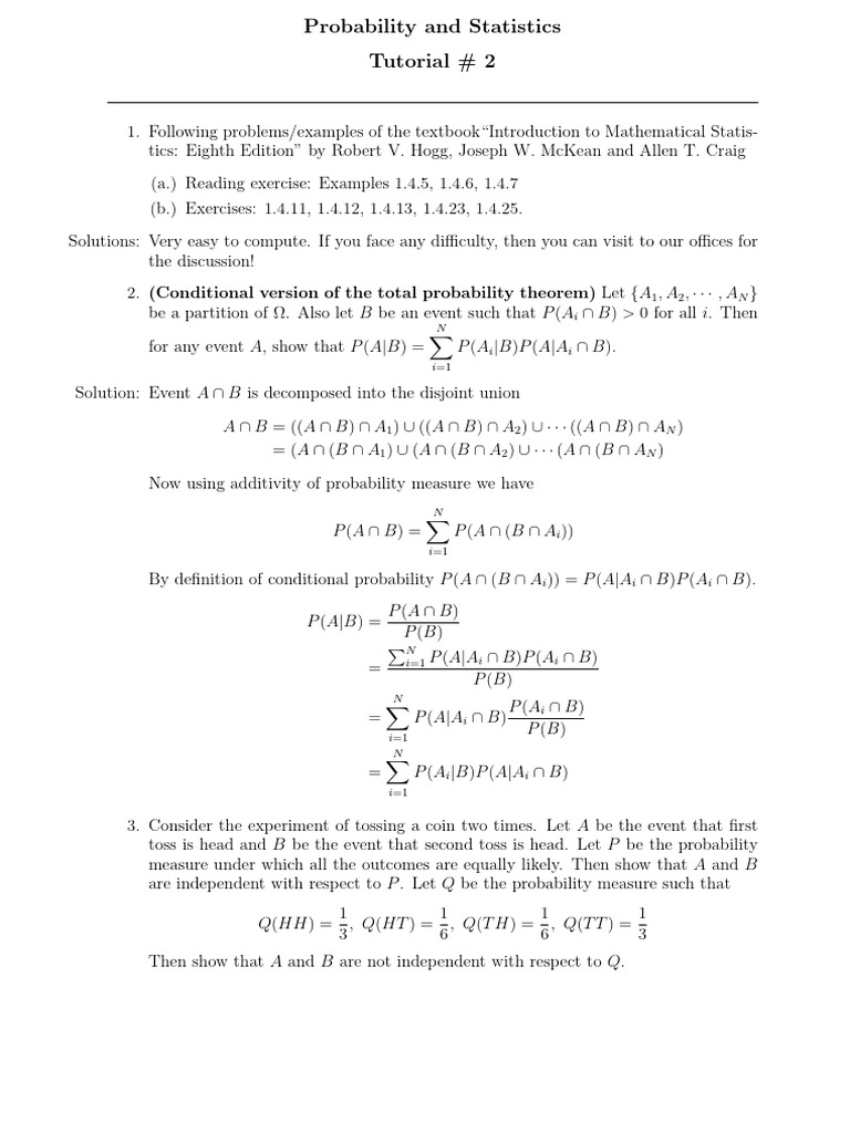 Soln Tut02 | PDF