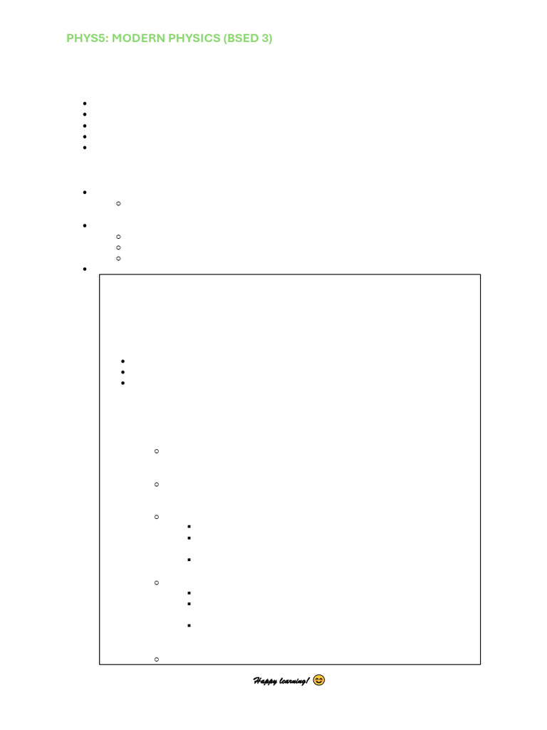Module On Modern Physics | PDF