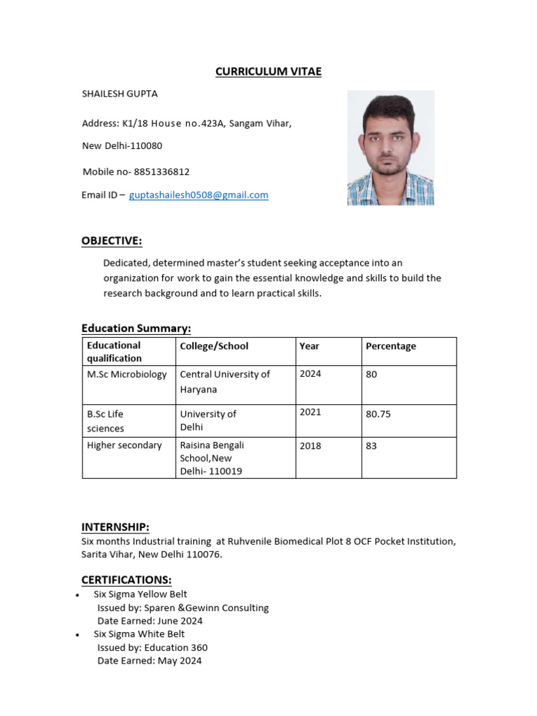 Shailesh Gupta CV | PDF