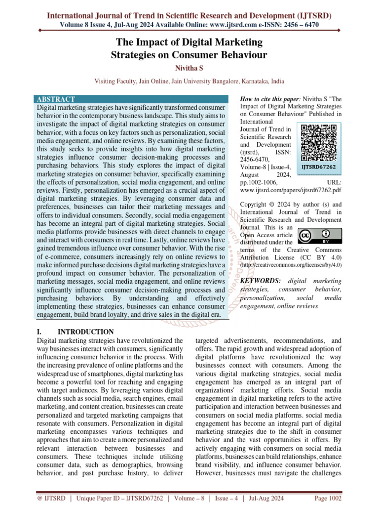 The Impact of Digital Marketing Strategies On Consumer Behaviour | PDF ...