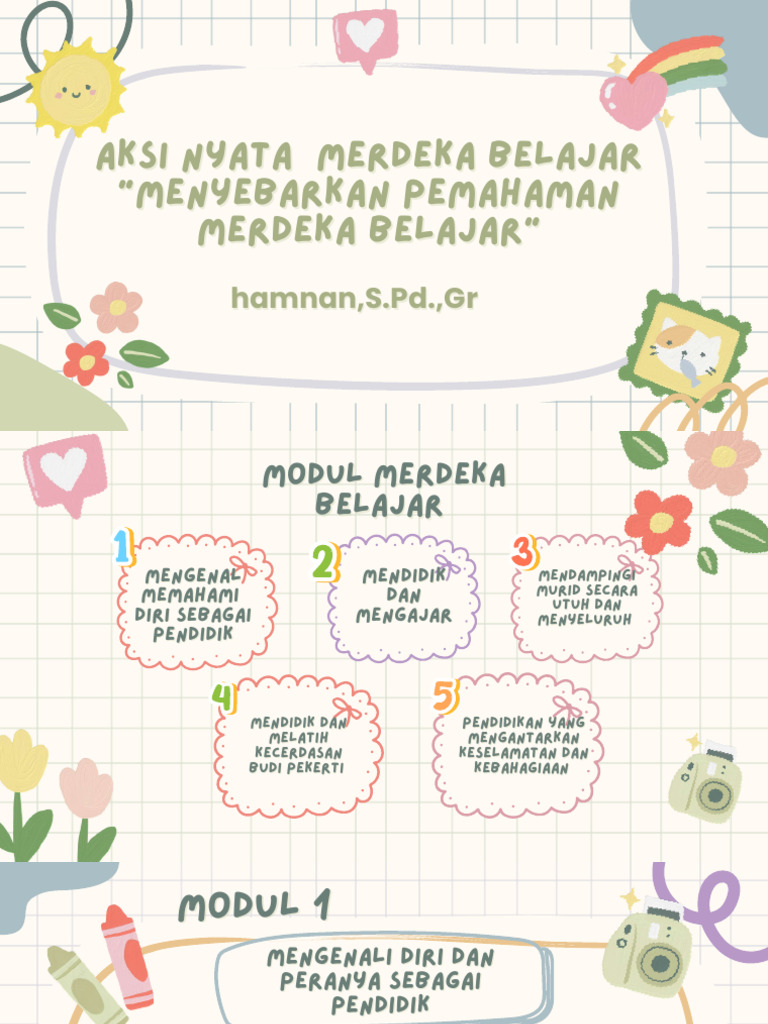 Colorful Pastel With Playful Illustration Portfolio Design Presentation ...