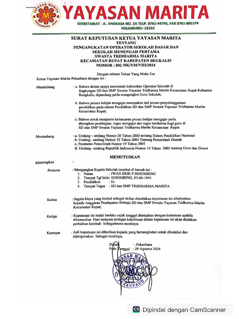 SK Iwan Erik P Sihombong | PDF