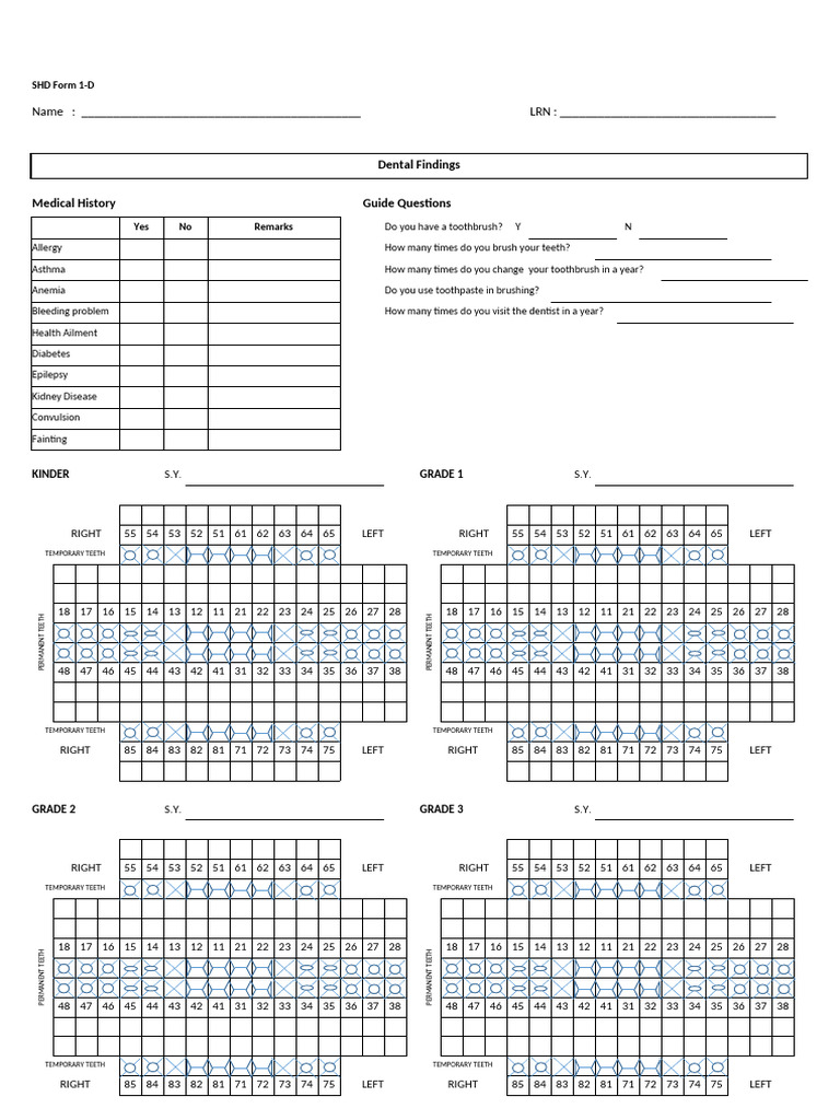 Dental Health Card Sample01 | PDF