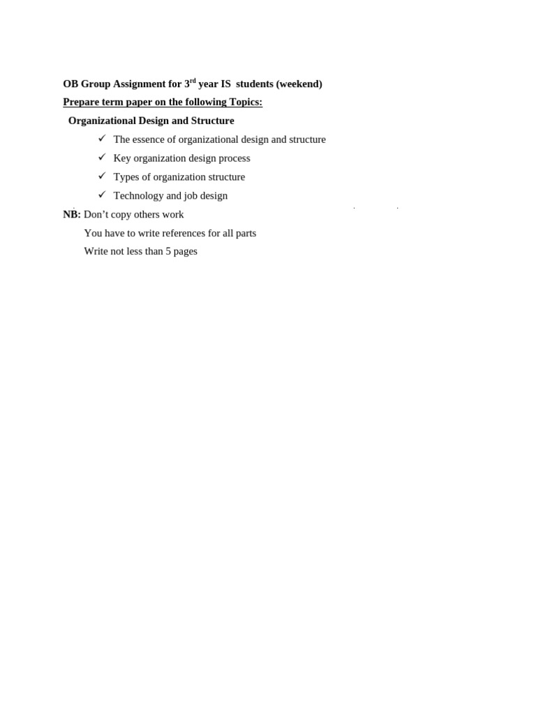 OB Group Assignment(2) | PDF