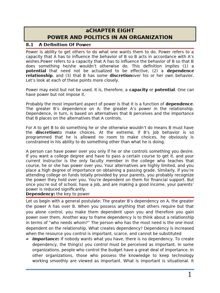 Chapter Eight Ob | PDF