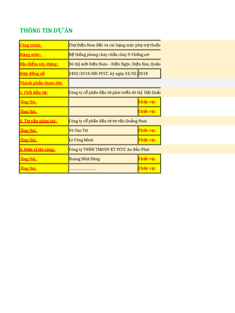 Thông Tin D Án | PDF