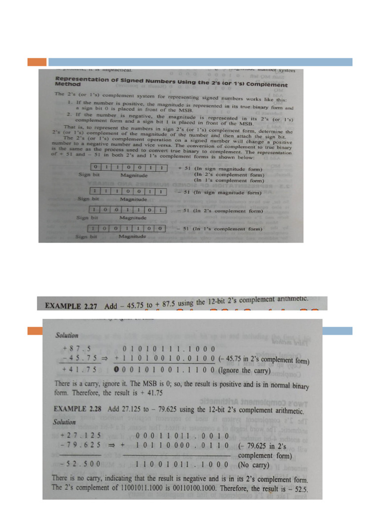 Unit 1 - 1s & 2s Complement Method of Subtraction | PDF