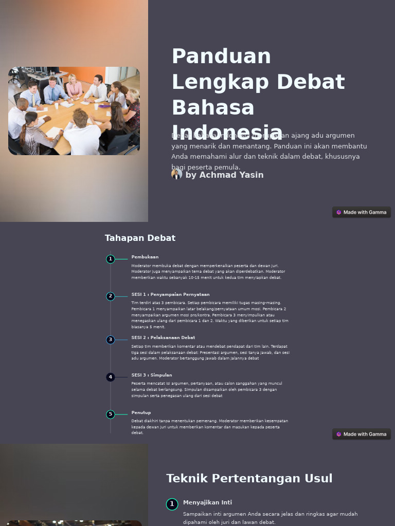 Panduan Dan Cara Untuk Melakukan Debat | PDF