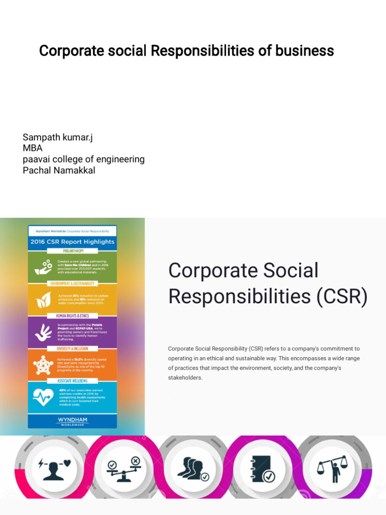 Corporate Social Responsibilities CSR | PDF