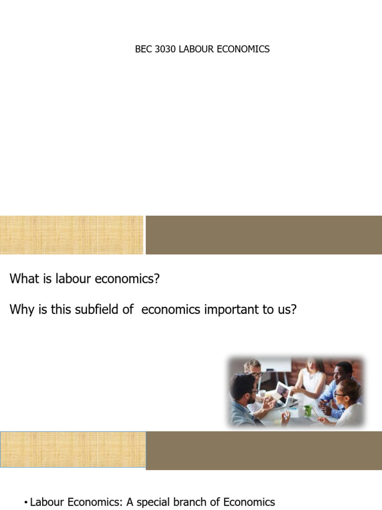 Lecture 1_ Introduction to Labour Economics | PDF