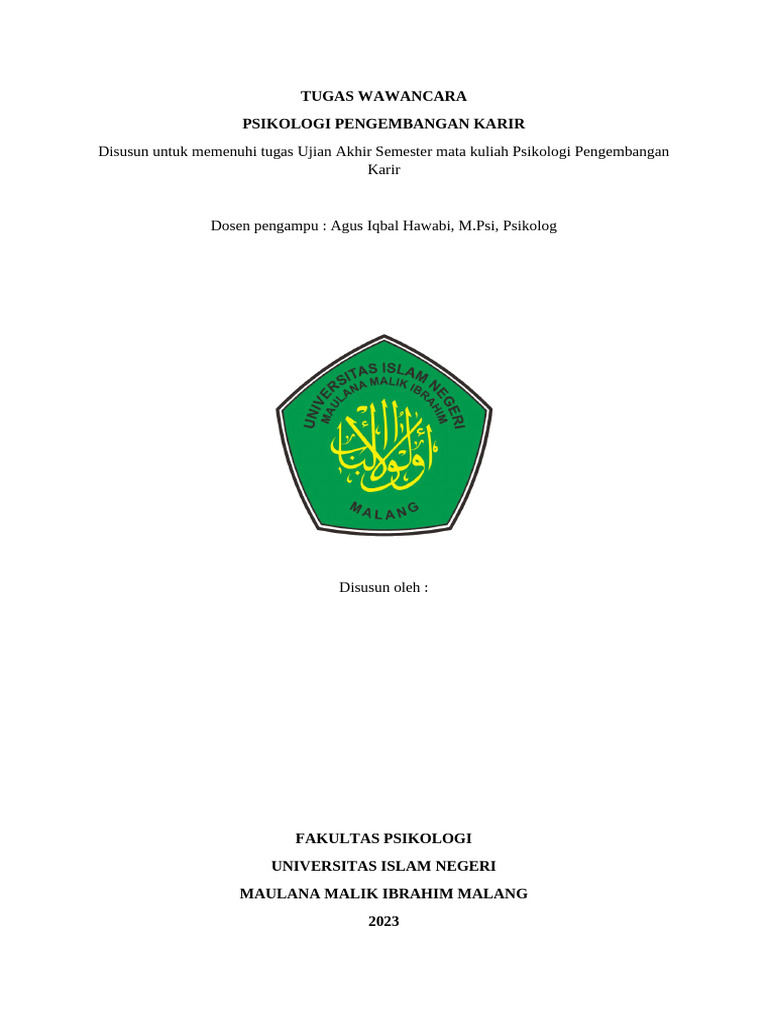 Tugas Wawancara - Uas Individu | PDF
