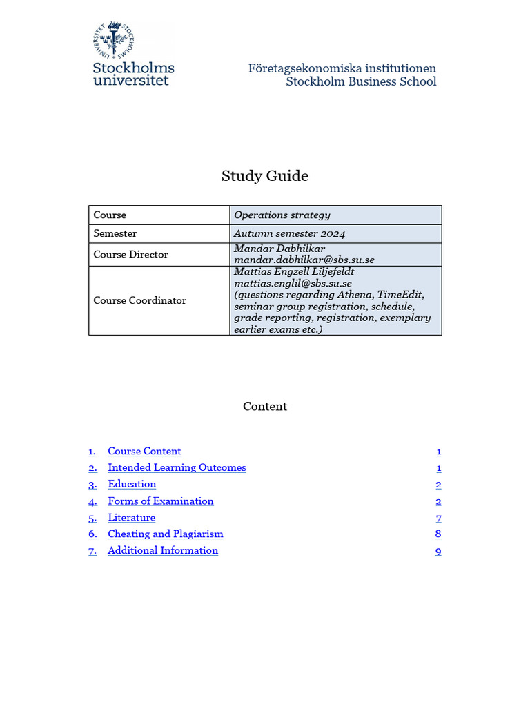 Study Guide OPSTRA 2024 | PDF