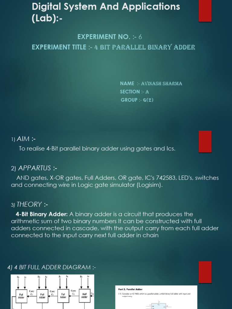 Digital System and Applications (Lab) | PDF