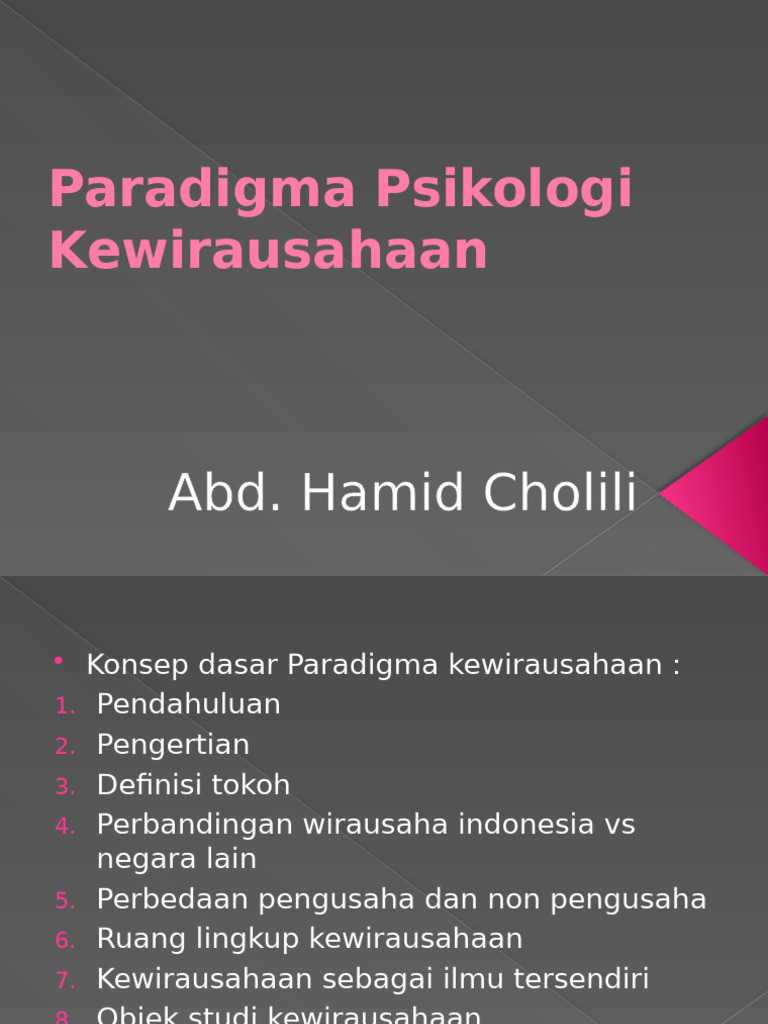 2.-Paradigma Kewirausahaan | PDF