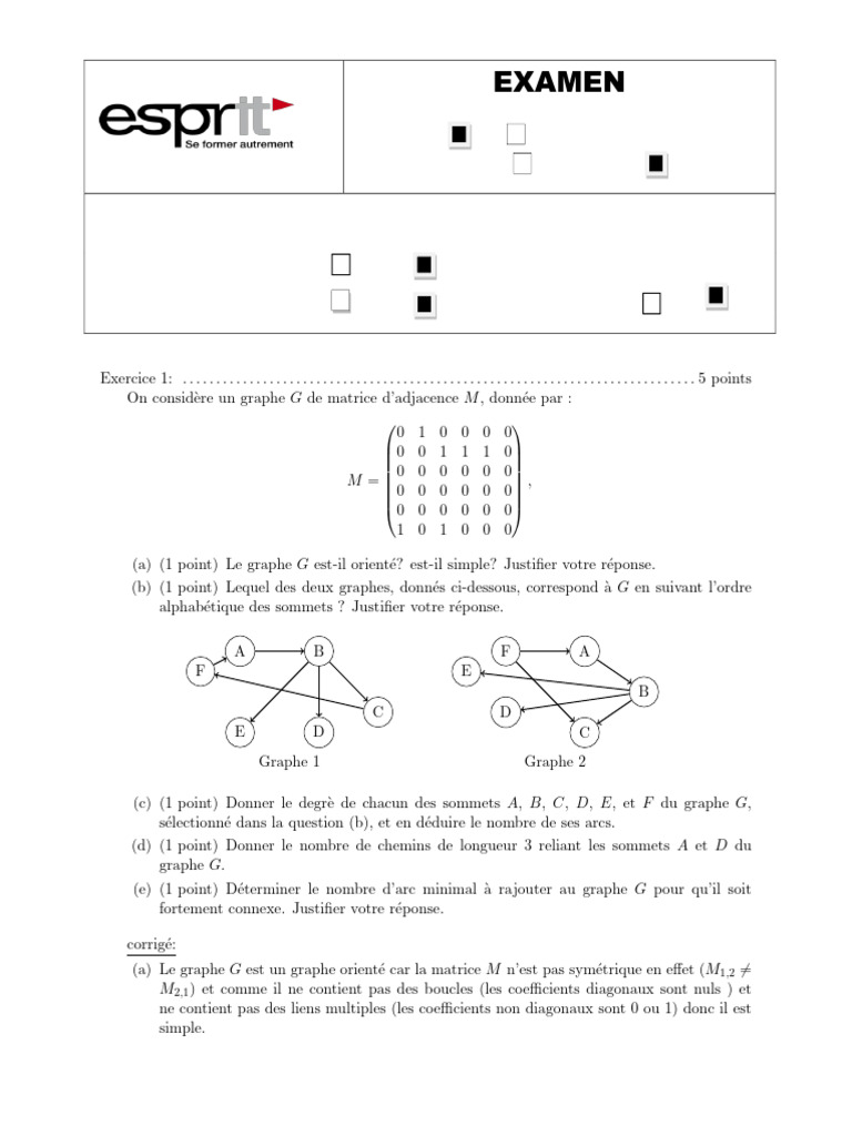 Correction Examen 1819 SR | PDF