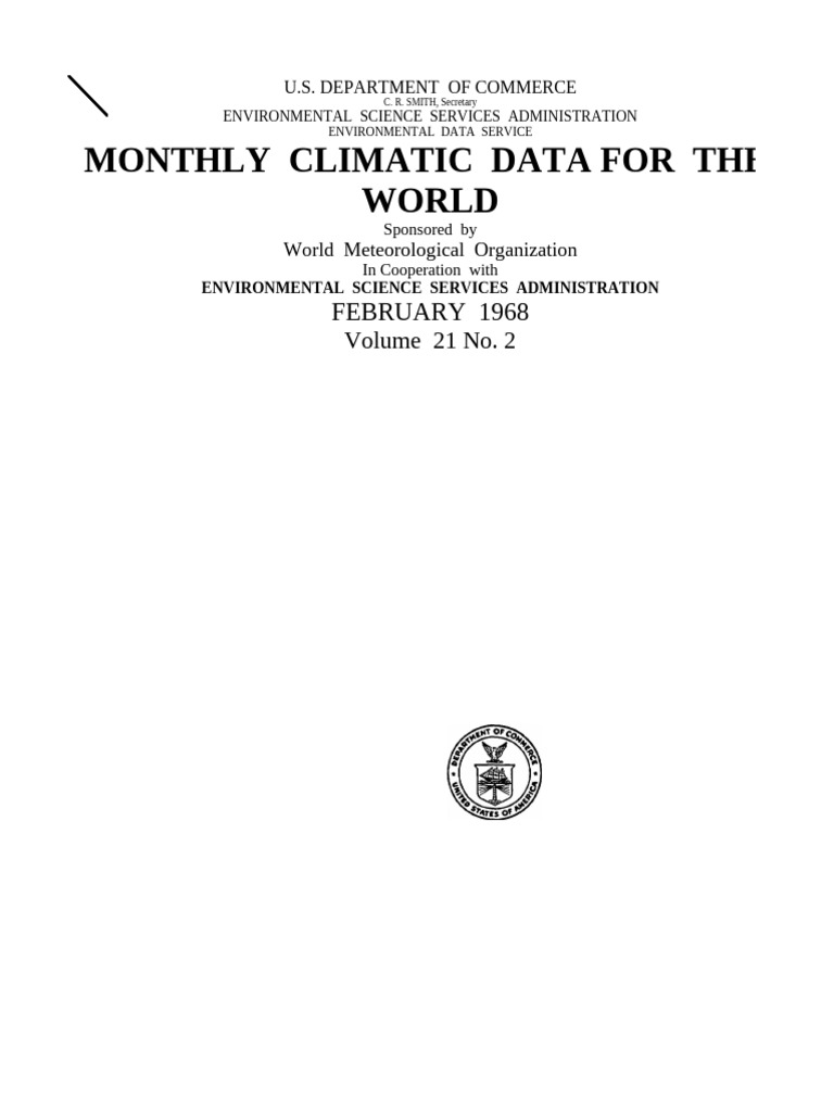 World Weather Data 1968 Feb | PDF | Climate | Pressure