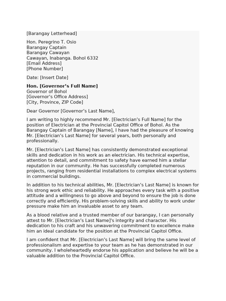 Barangay Letterhead | PDF