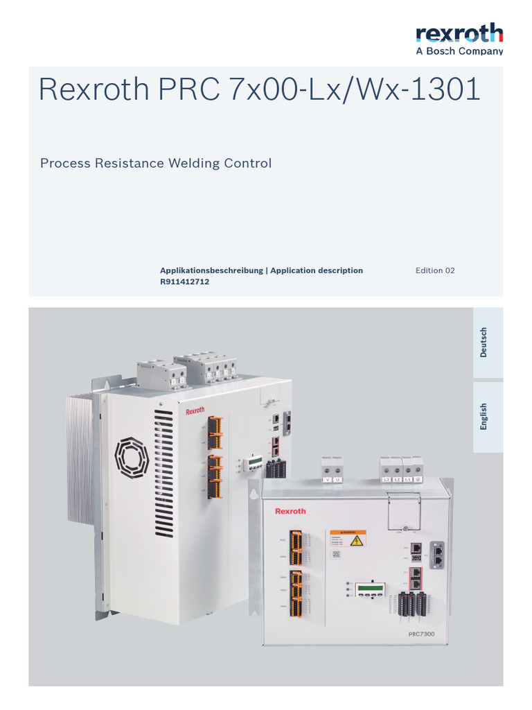 Rexroth PRC 7x00-Lx/Wx-1301: Process Resistance Welding Control | PDF