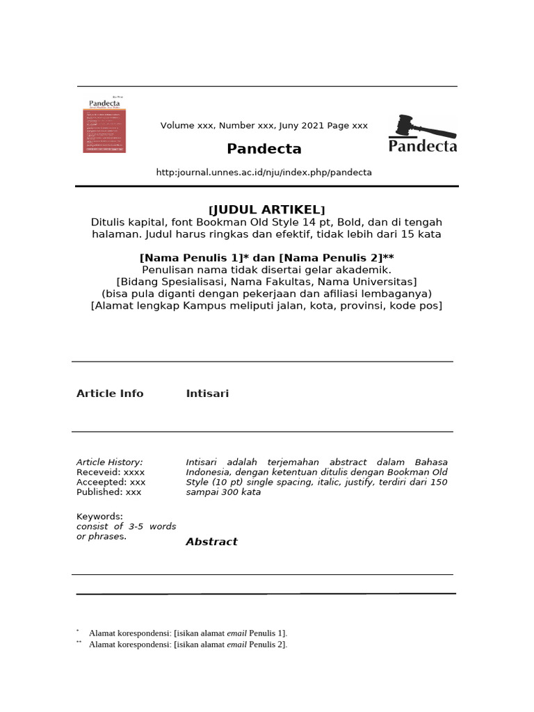 Template Pandecta Bahasa Indonesia - Copy (2) | PDF