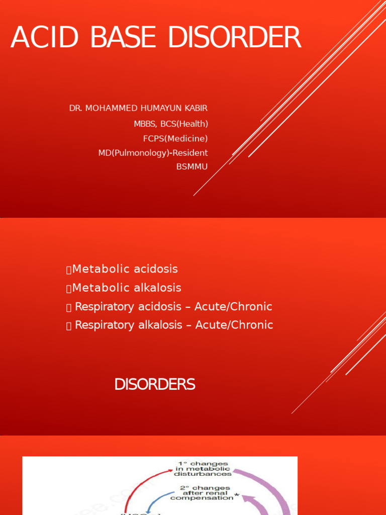 Acid Base Disorder | PDF | Diseases And Disorders | Clinical Medicine