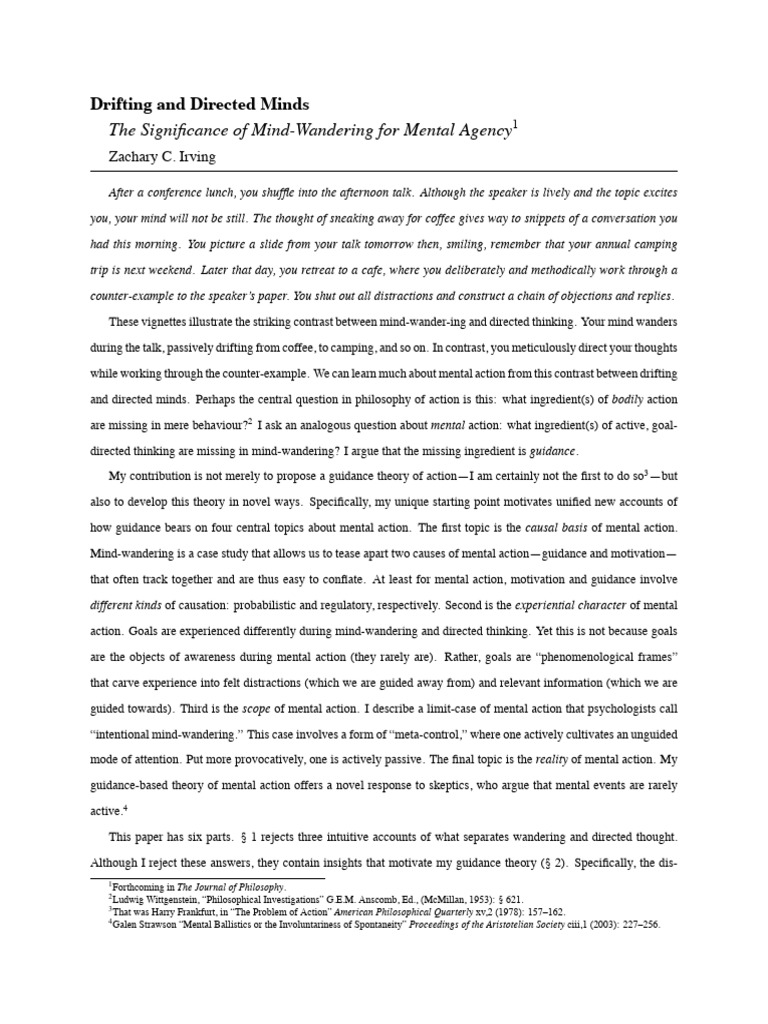 Drifting and Directed Minds (JPhil Penultimate) | PDF