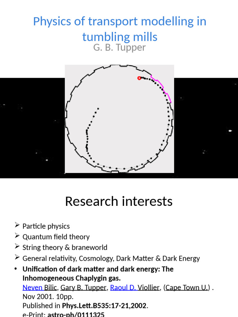 Transport Modelling Tumbling Mills | PDF