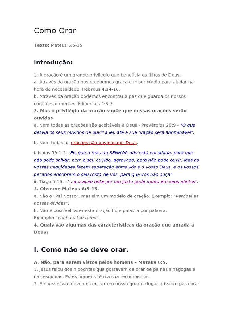Como Orar | PDF